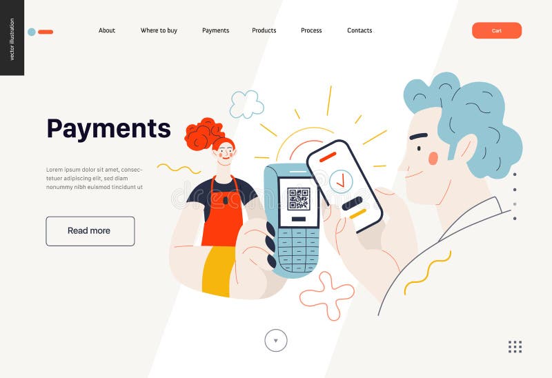 Business Topics - Payments, Web Template Stock Vector - Illustration of ...