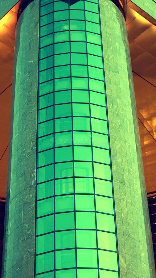 Cylindrical Modern Green Building Stock Image - Image of unusual ...