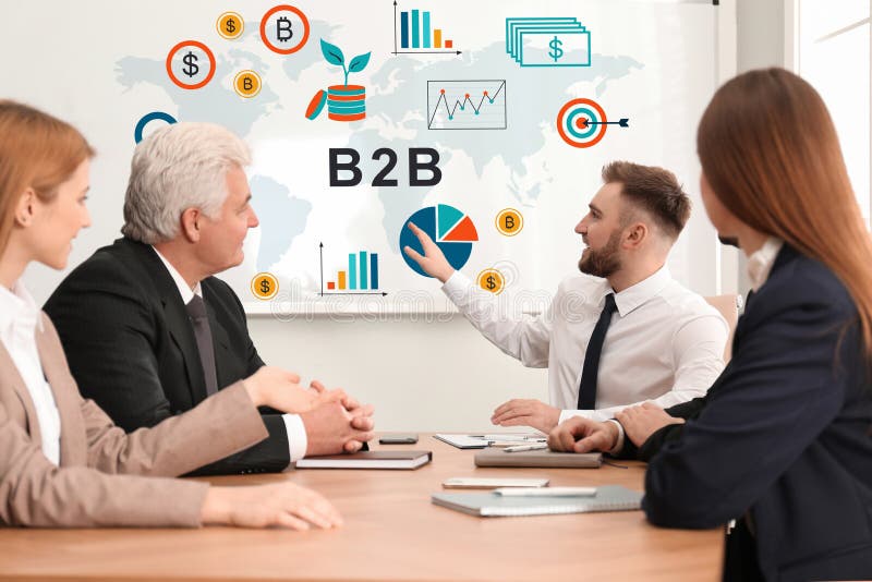 Business Trainer Giving Lecture in Room Stock Image - Image of ...