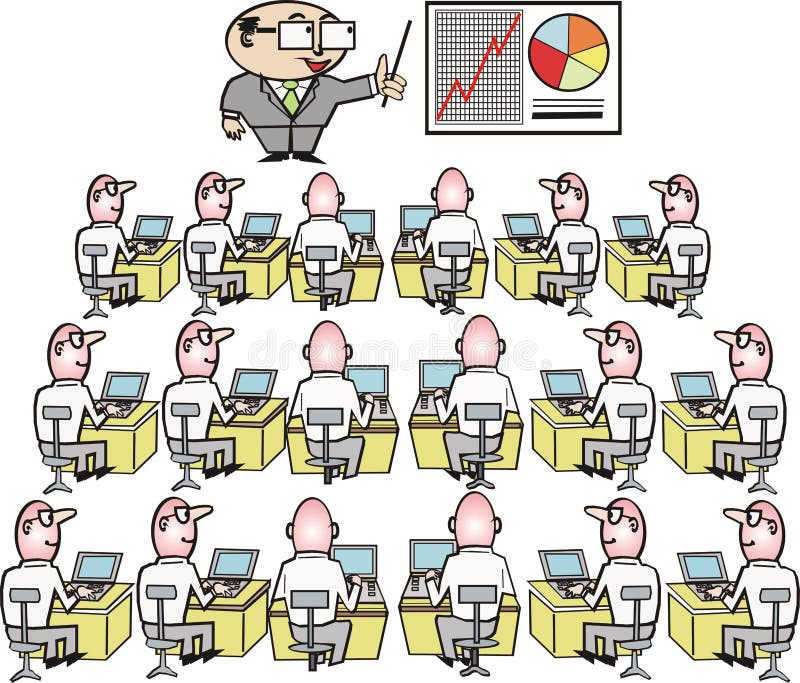 Business training cartoon stock vector. Illustration of meeting - 12558236