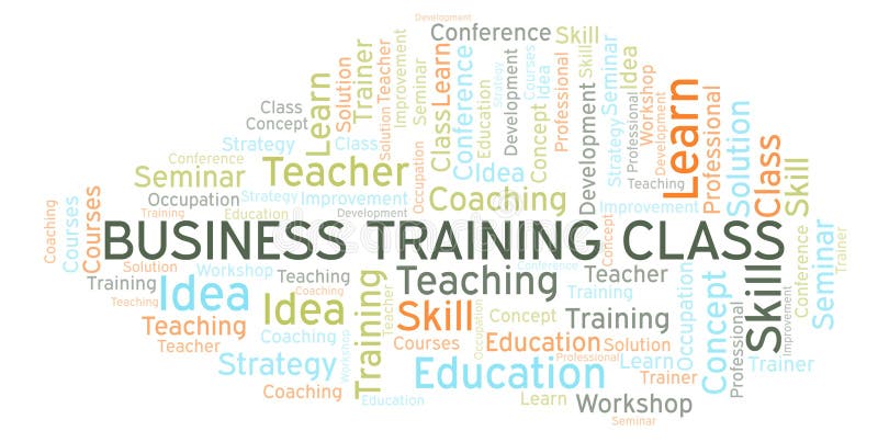 Business Training Class Word Cloud. Stock Illustration - Illustration ...