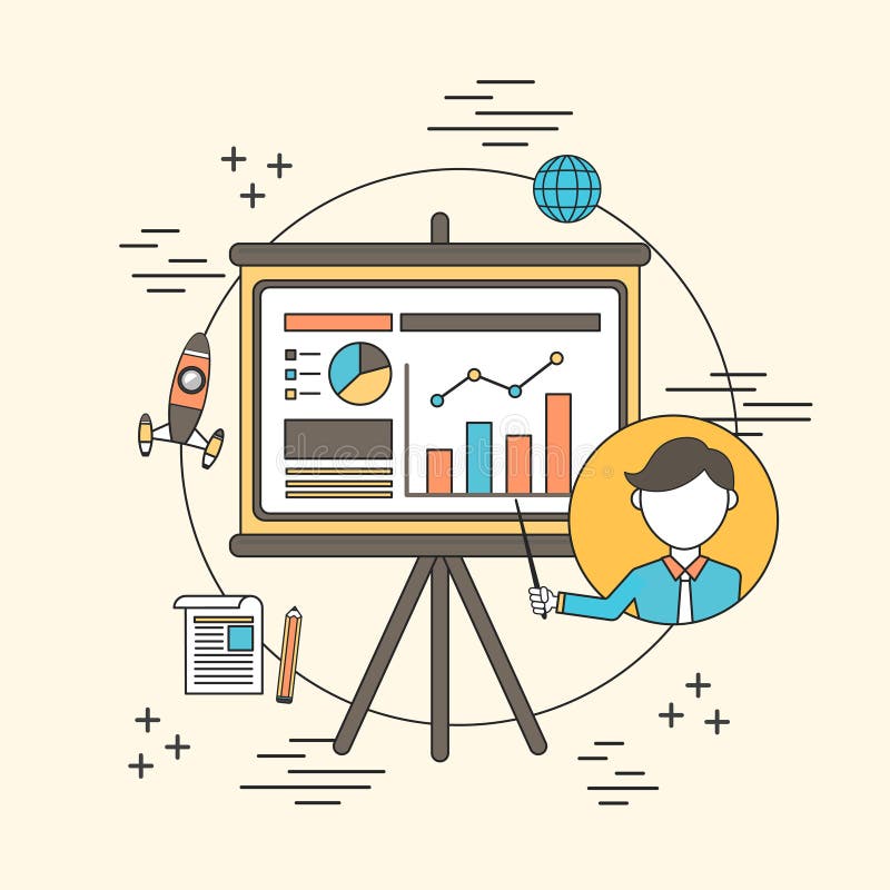 Business training concept stock vector. Illustration of outline - 55442819