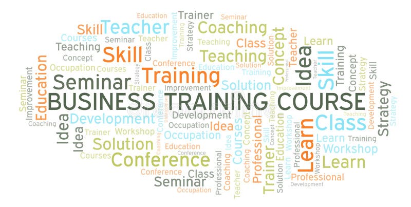 Business Training Course Word Cloud. Stock Illustration - Illustration ...