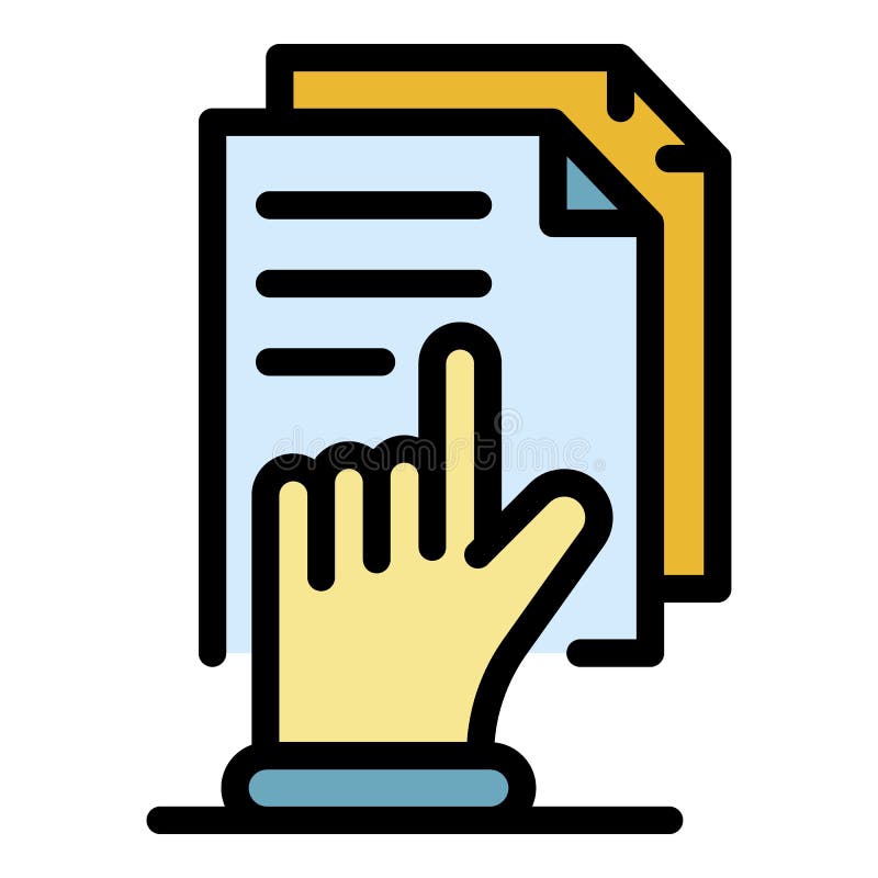 Business Training Document Icon Color Outline Vector Stock Vector ...