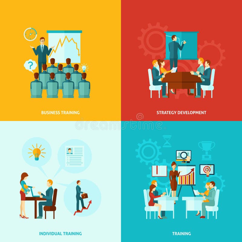 Business Training Flat stock vector. Illustration of person - 210417662