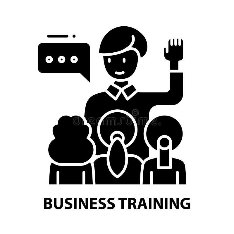 Corporate Training Icon, Black Vector Sign with Editable Strokes ...