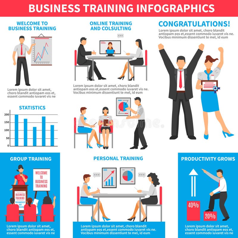 Business Training Infographics Stock Vector - Illustration of ...