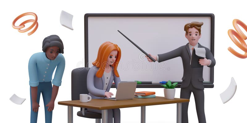 Business Training. Lessons for Adults Stock Vector - Illustration of ...