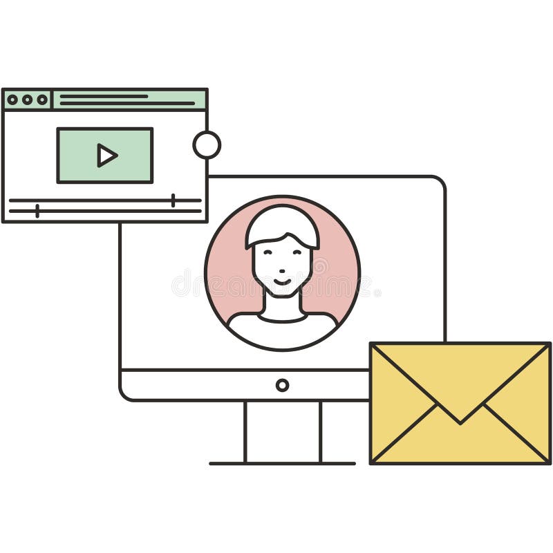 Business Training Online Coaching Flat Vector Icon Stock Vector ...