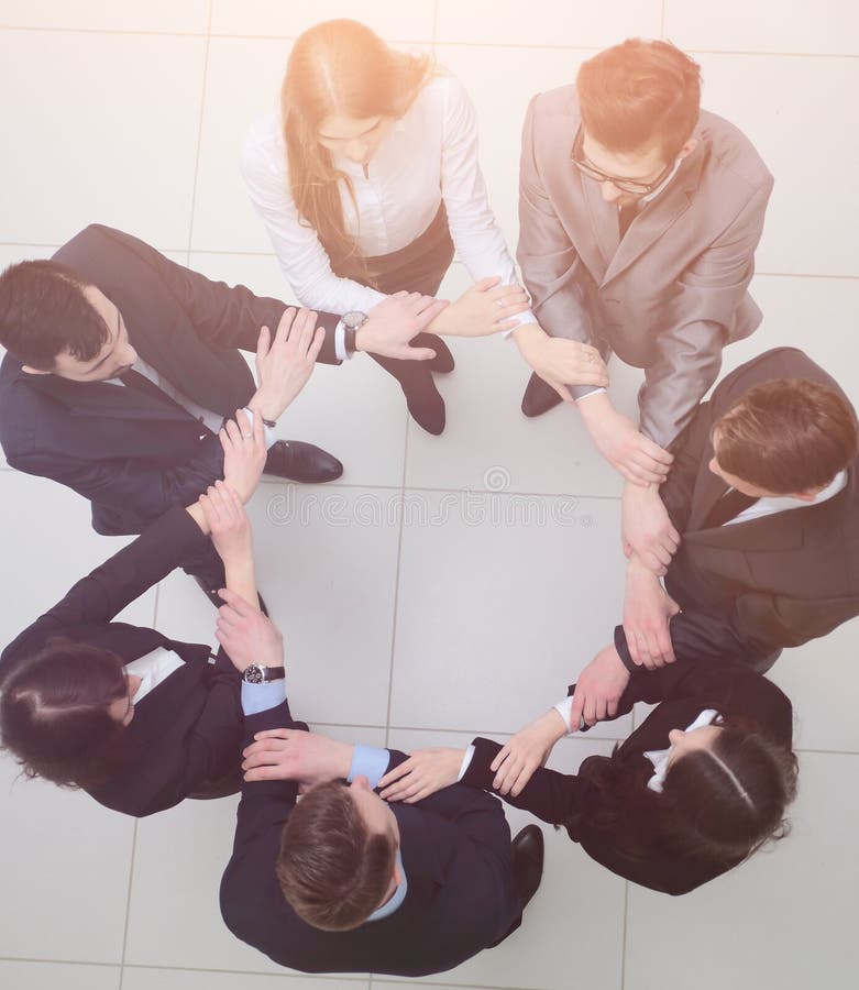 Concept of Partnership. Business People Standing in a Circle. Stock ...