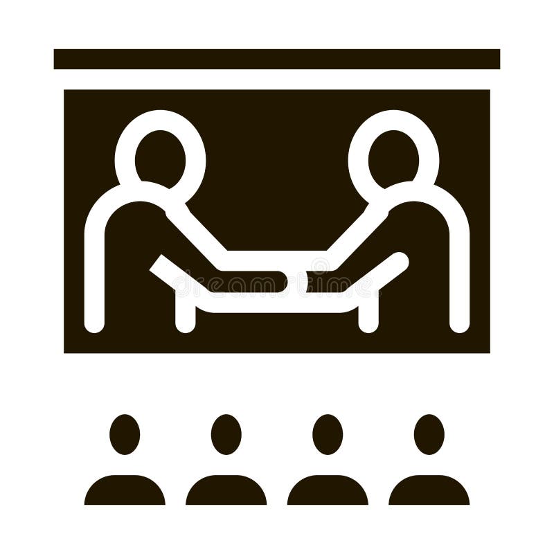 Business Training Presentation Icon Vector Glyph Illustration Stock ...