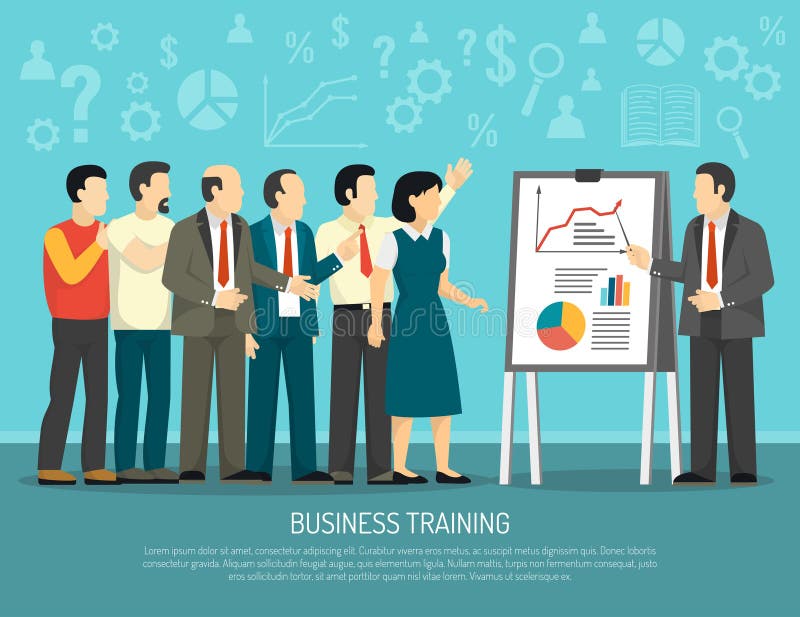 Business Training Program Class Flat Illustration Stock Vector ...