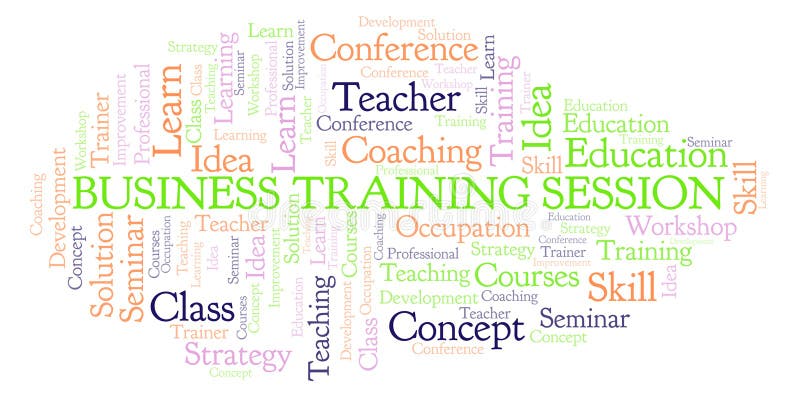 Business Training Session Word Cloud. Stock Illustration - Illustration ...