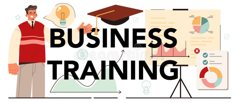 Business Training Typographic Header. Company Personnel Coaching Stock ...