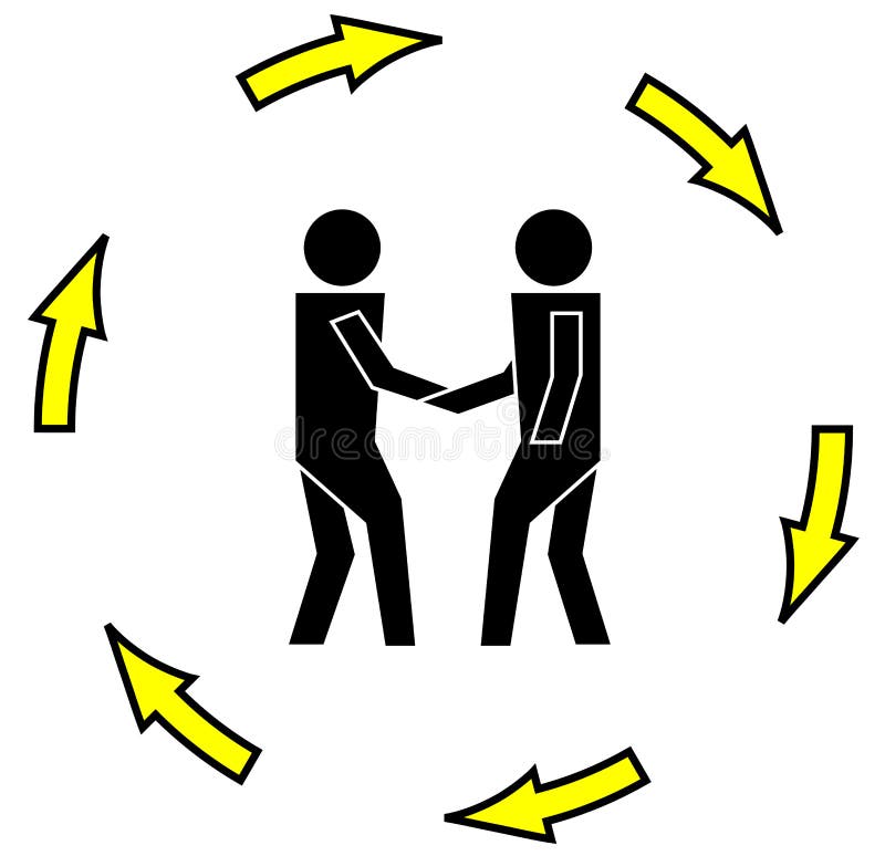 Business transaction stock illustration. Illustration of symbolic - 826527