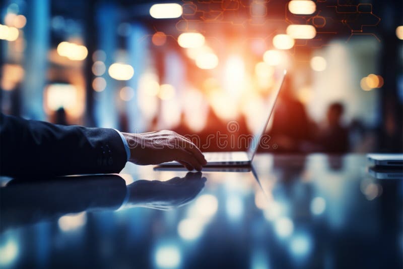 Business Transactions Blend into a Blurred Backdrop, Hinting at ...