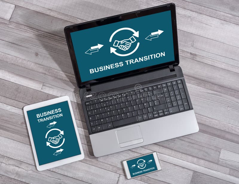 Business Transition Concept on Different Devices Stock Image - Image of ...