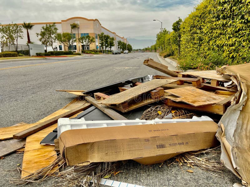 Business trash on a road stock image. Image of agriculture - 278147555