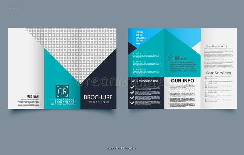 Business Tri-fold Brochure Layout Design ,vector A4 Brochure Template ...