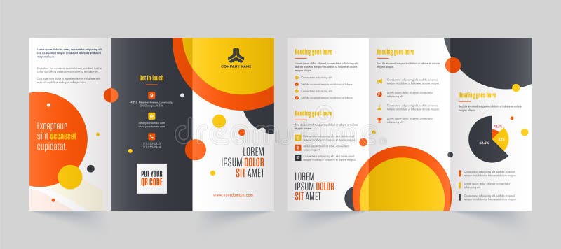 Business Tri-Fold Brochure, Template or Leaflet Design Stock ...