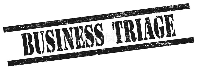 BUSINESS TRIAGE Text on Black Grungy Rectangle Stamp Stock Image ...