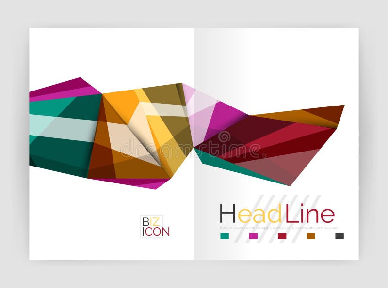 Business Triangle Design Modern Business Annual Report Flyer Stock ...