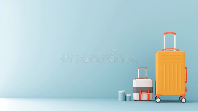 Business Trip, Packing Suitcase with Work Essentials, Flat Design ...