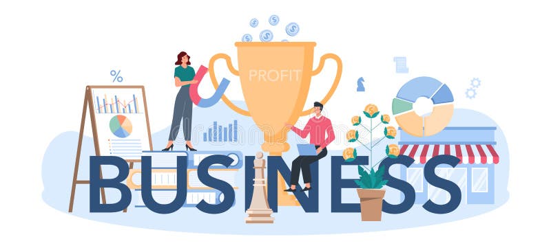 Business Typographic Header. Idea of Strategy and Deal Stock Vector ...