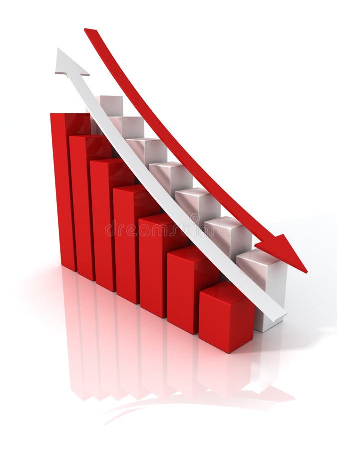 Business Up Down Arrows Graph Stock Illustration - Illustration of ...