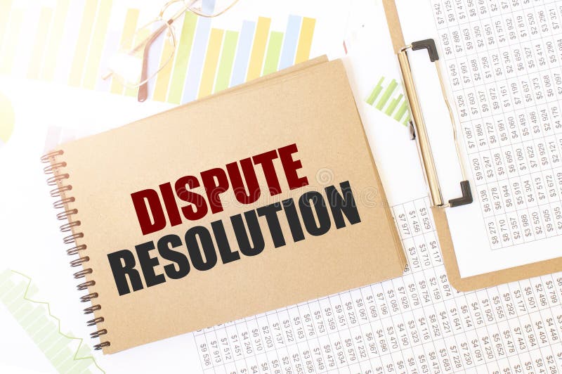 Business Up Graph on a Sheet of Craft Colour Notepad with DISPUTE ...