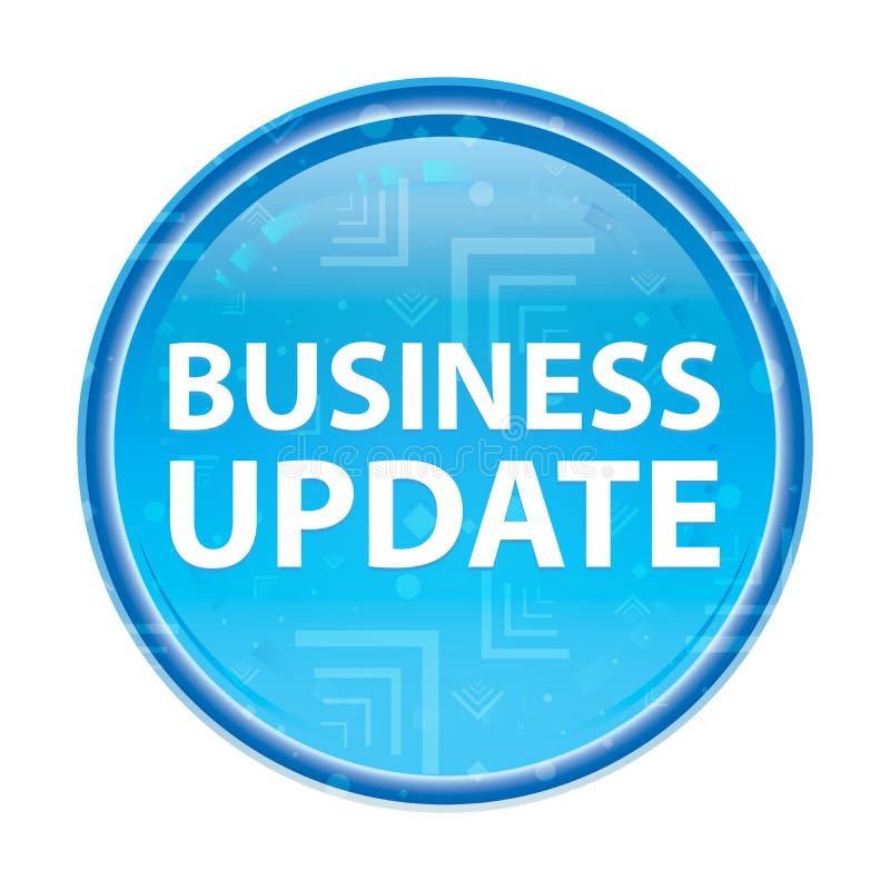 Business Update Floral Blue Round Button Stock Illustration ...