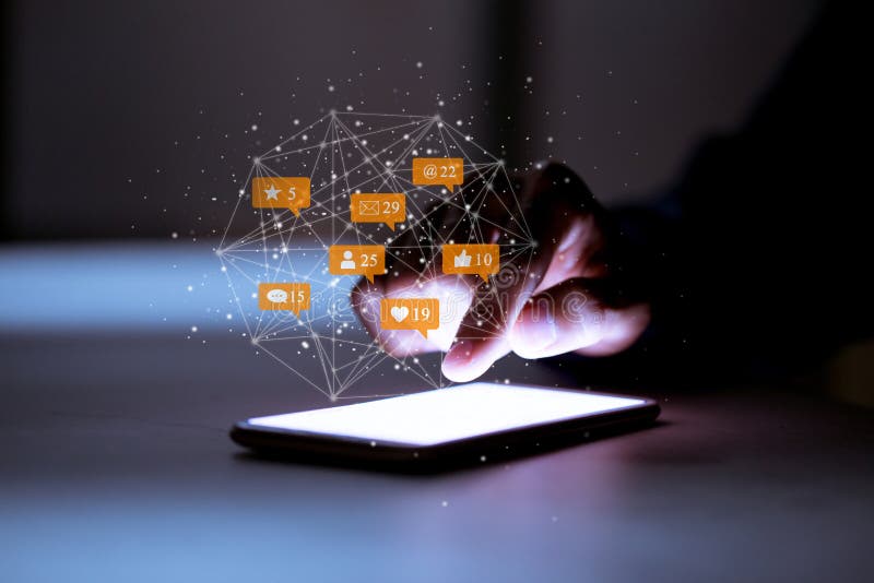 Business Using Smartphone,social Media Social Networking Technology ...