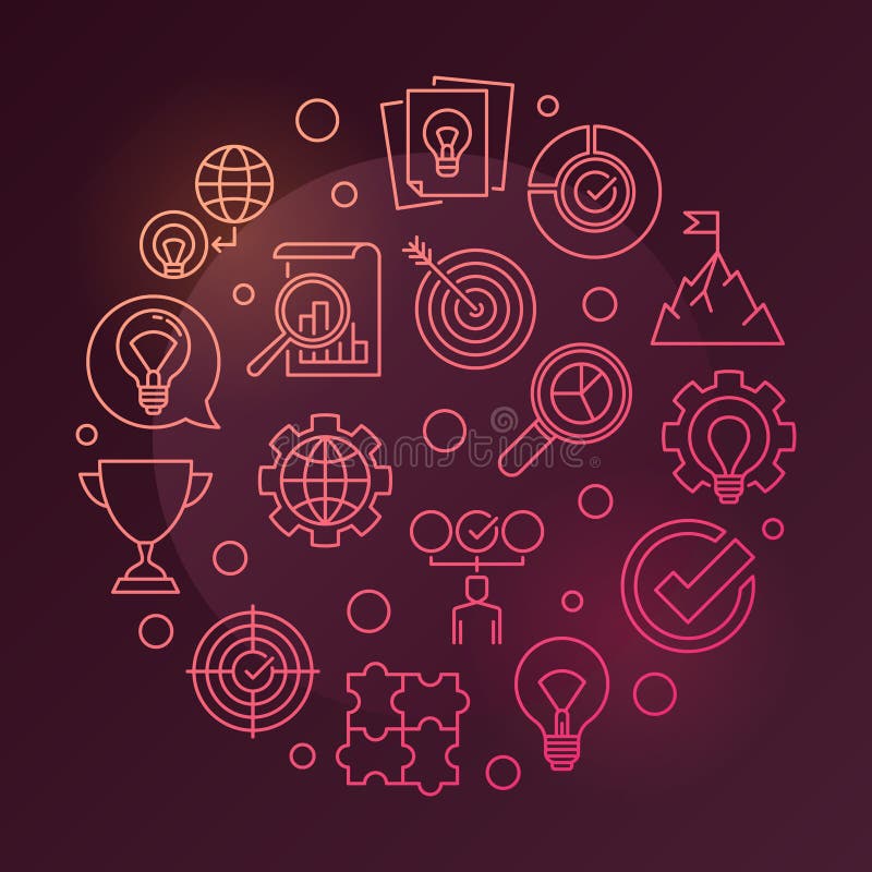 Business Values Vector Horizontal Outline Illustration Stock Vector ... Business Values Vector Horizontal Outline Illustration Stock Vector ...