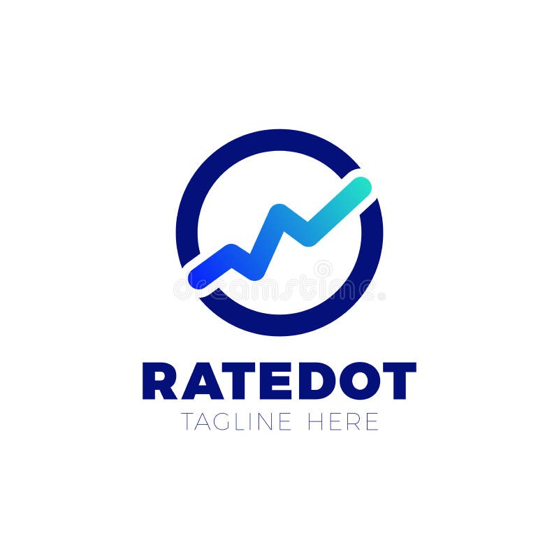 Business Vector Circle Logo Design with Growth Rate Chart Stock ...