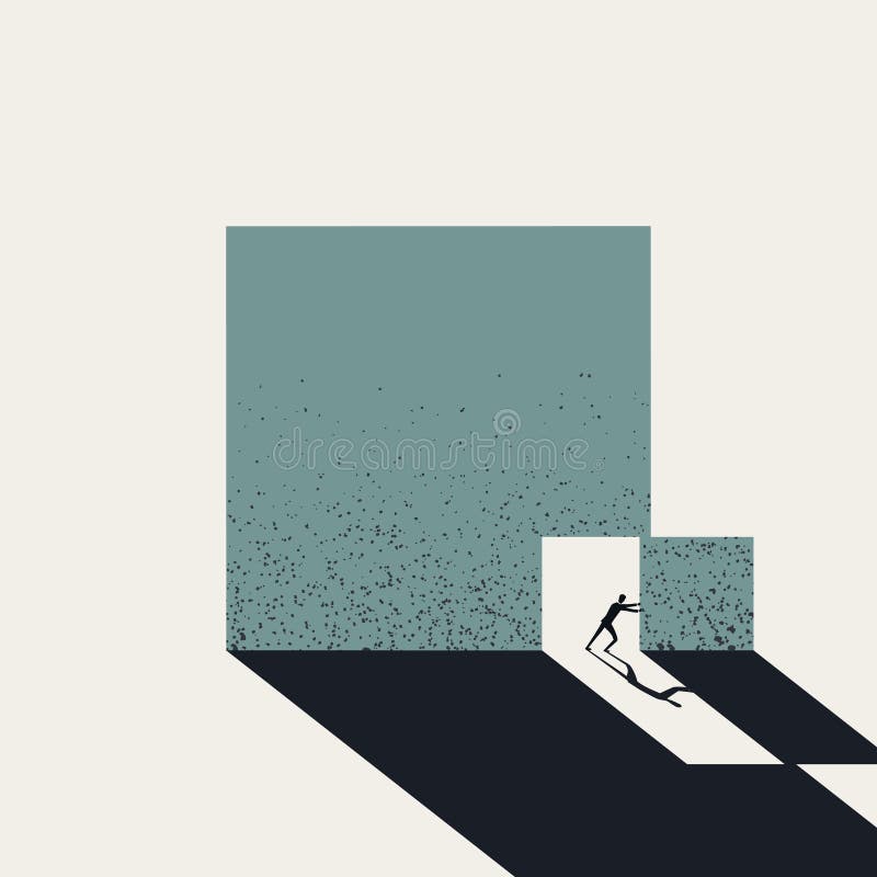 Business Vector Concept Think Outside the Box. Symbol of Creativity ...