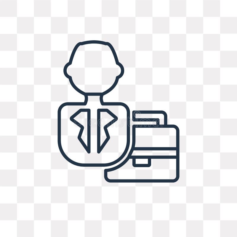 Business Vector Icon Isolated on Transparent Background, Linear Stock ...