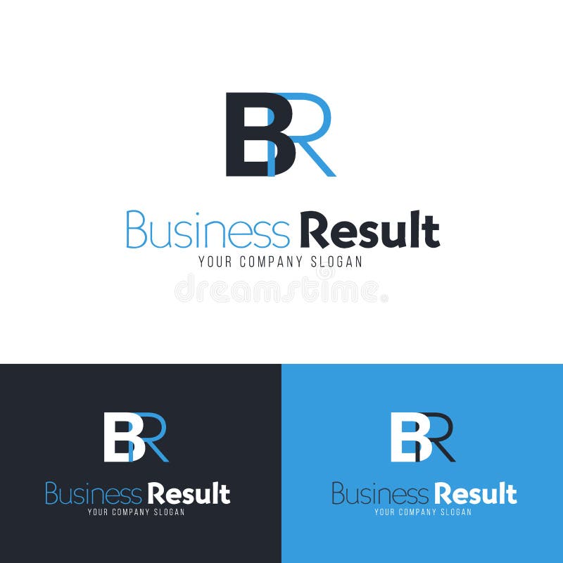 Business Vector Logo with Letter B and R. Template Design. Stock Vector ...