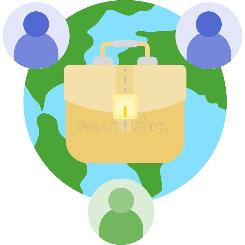 Business Vector Outsource Remote Work Flat Icon Stock Vector ...