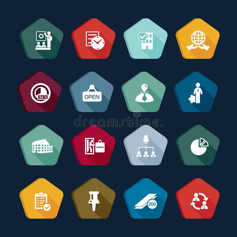 Business Vectors in a Set, Icons of : Manager, Team, Presentation, Pie ...
