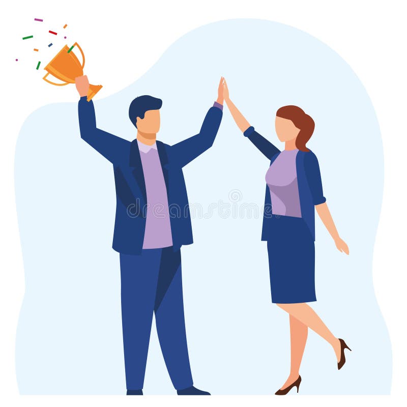 Business Victory, Team Success, Personal Victory - Vector Stock Vector ...