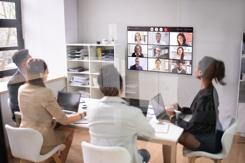 Business Video Conference Call Stock Image - Image of meeting, training ...