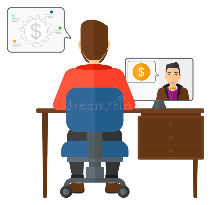 Business Video Negotiations Stock Vector - Illustration of dialog ...