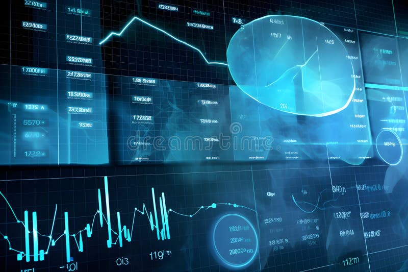 Business Virtual Graph. Technology Concept. Generative AI Stock ...