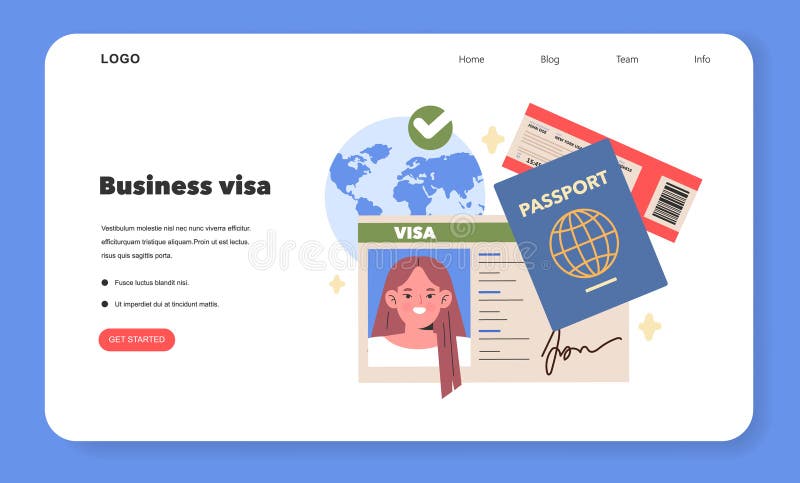 Business Visa Concept Vector Illustration Stock Vector - Illustration ...