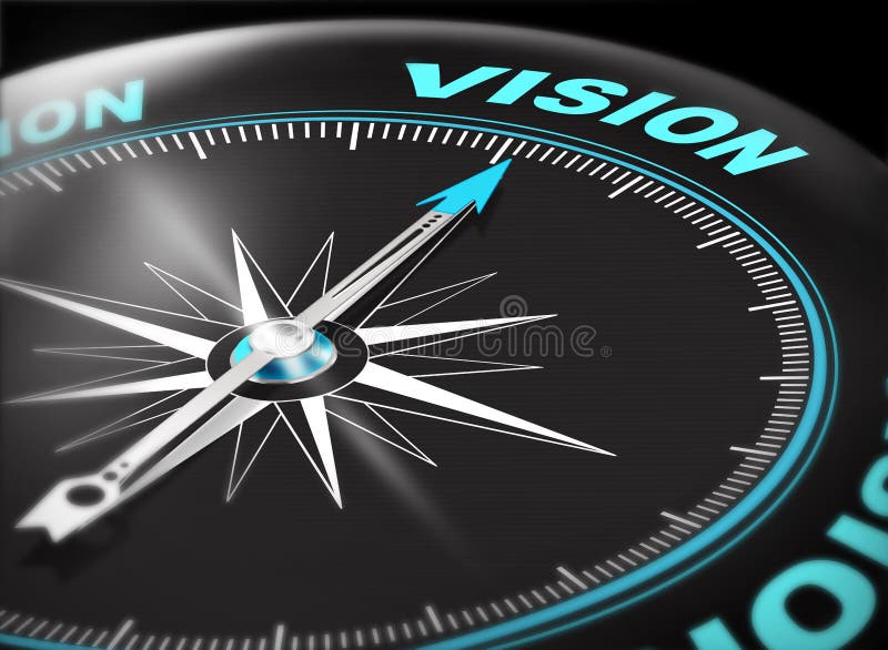 Vision Compass Sign Concept Stock Illustration - Illustration of ...