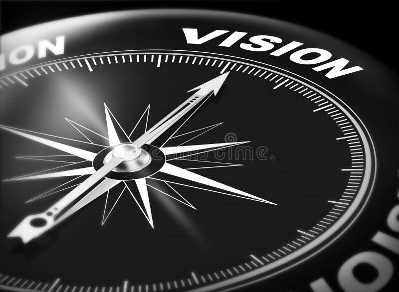 Vision Compass Sign Concept Stock Illustration - Illustration of ...