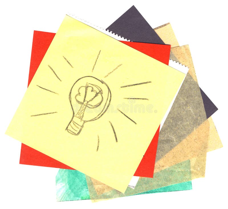 Business Vision Development and Idea Concept, Post it Notes with ...