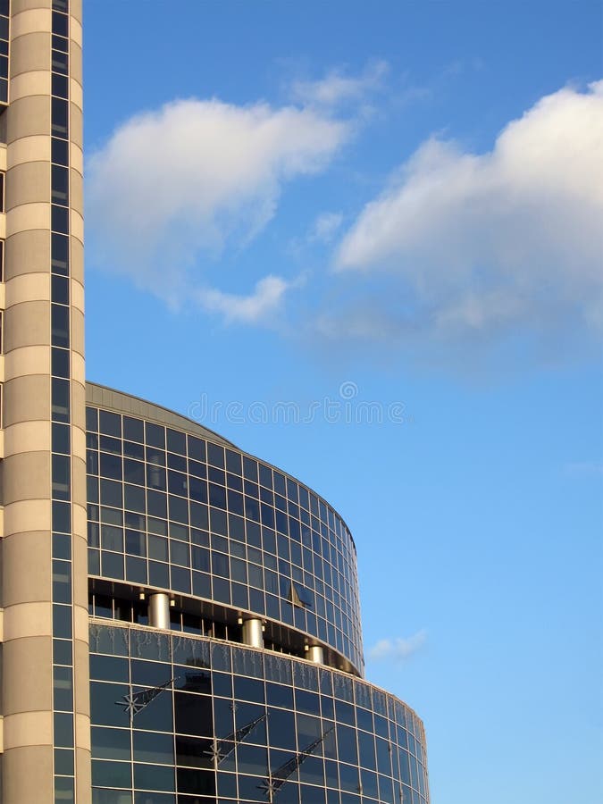 Vision of a Glass Business Building through Glasses Stock Image - Image ...