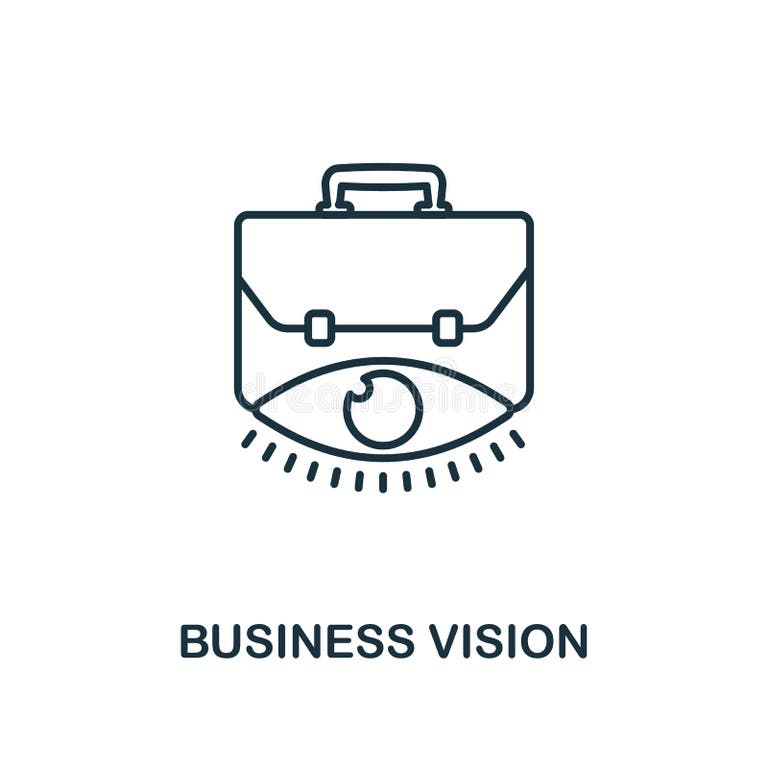 Business Vision Icon. Line Style Element from Business Strategy ...