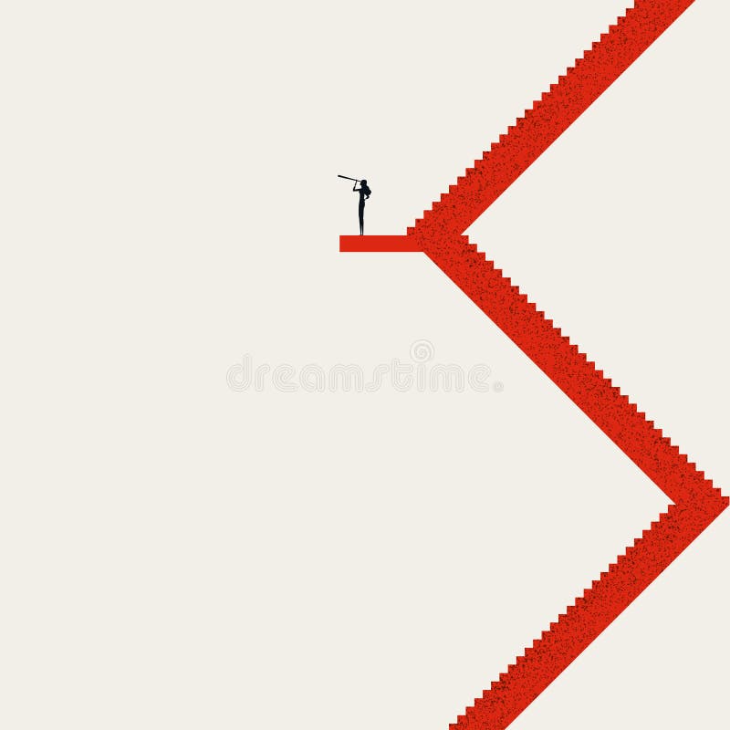 Business Vision and Leadership, Vector Concept. Symbol of Career ... Business Vision and Leadership, Vector Concept. Symbol of Career ...